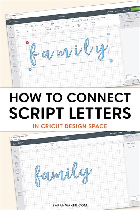 How To Connect Cursive Letters In Cricut Design Space Sarah Maker