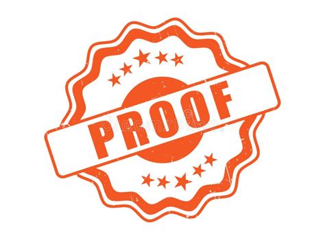 Proof Rubber Stamp Seal With A Decorative Border Stock Vector