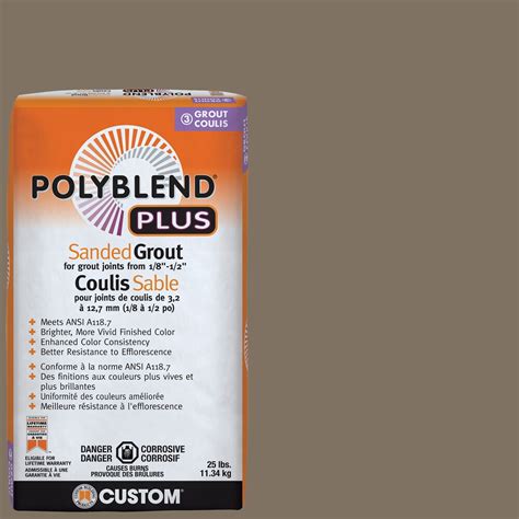 Custom Building Products Polyblend Plus 25 Lb 541 Walnut Sanded Enhanced Colour Grout For
