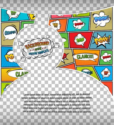 배경 서식 파일 벡터 만화 연설 거품 Eps Uidownload