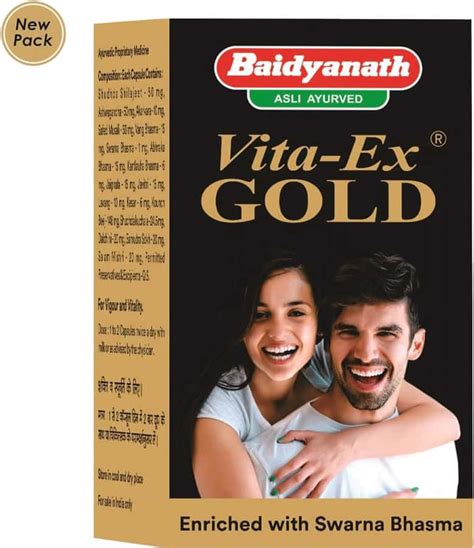 Buy Baidyanath Vita Ex Gold Ayurvedic Capsules For Vigor Helps Boost