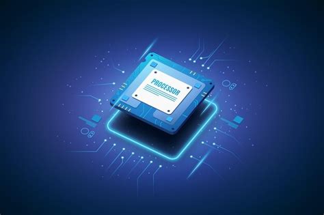 premium vector realistic microchip processor background
