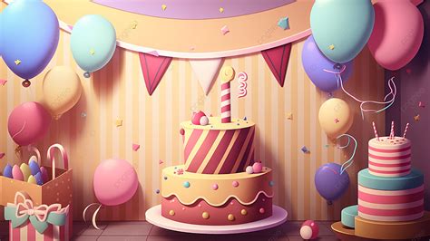 Birthday Cake Colorful Background Birthday Cake Background Celebrate