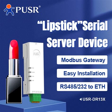 Pusr Din Rail Serial Rs485 Rs232 Para Ethernet Modbus Rtu Para Tcp