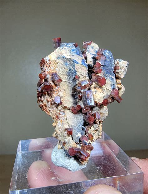 Tubular Vanadinite Crystals On Matrix From Codia Mining Morocco Etsy