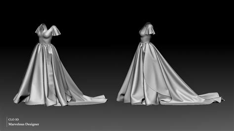 Artstation Female Dress Marvelous Designerclo3d Project File Obj
