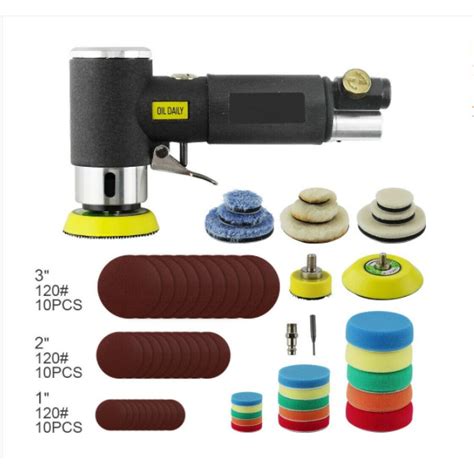 1 2 3 MIni Pneumatic Polisher Air Orbital Sander Buffer Machine Car
