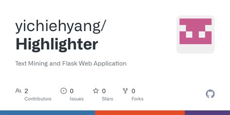 Github Yichiehyanghighlighter Text Mining And Flask Web Application