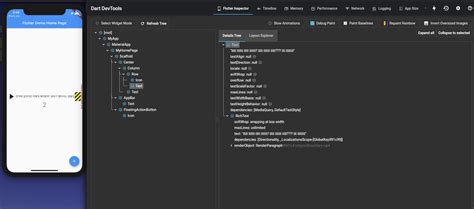 플러터 Devtools 1 Flutter Inspector