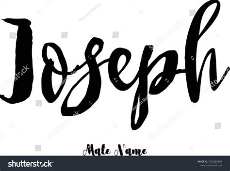 Nombre Joseph Malé Negrita Caligrafía Cursiva Tipo Vector De Stock