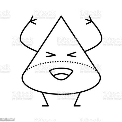 円錐形の幾何学的形状の文字線アイコンベクターイラスト いたずら書きのベクターアート素材や画像を多数ご用意 いたずら書き アイコン
