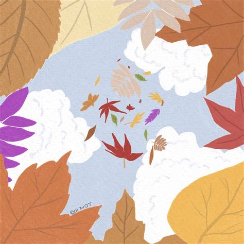 지나간가을을 그리며 가을 가을그림 단풍 단풍그림 단풍일러스트 디지털드로잉 드로잉 손그림 일러스트