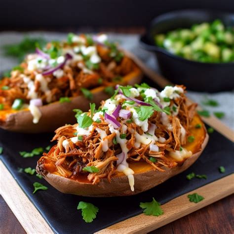 Pulled Pork Stuffed Sweet Potatoes Recipe Recipe In 2024 Pulled Pork Sweet Potato Recipes