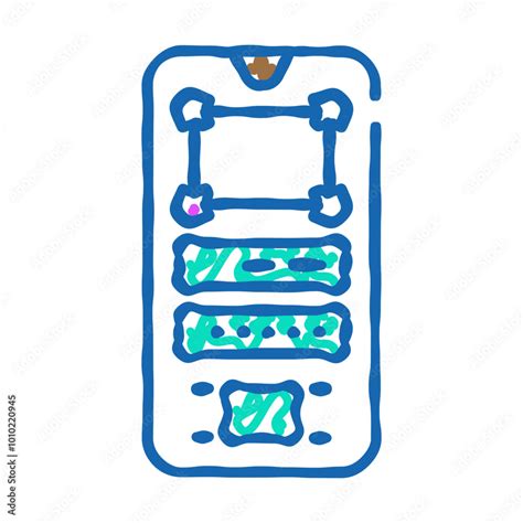 Prototype Ux Ui Design Doodle Icon Sketch Vector Prototype Ux Ui