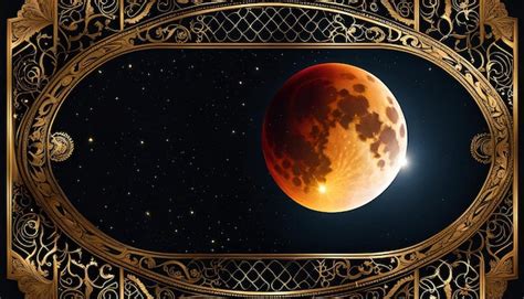 Lunar Eclipse With Golden Glow Premium Ai Generated Image