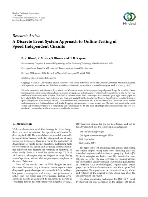 Pdf A Discrete Event System Approach To Online Testing Of Speed