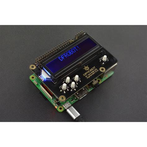 iic 16x2 rgb lcd keypad hat v1 0 black [dfr0603] 디바이스마트