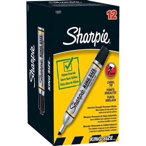 Sharpie Chisel Tip King Size Permanent Marker Black 12 Ct Shipt