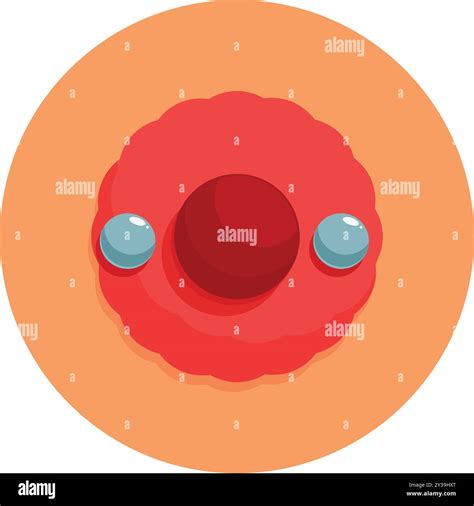 Scientific Illustration Of An Oxygen Atom Model With Nucleus And