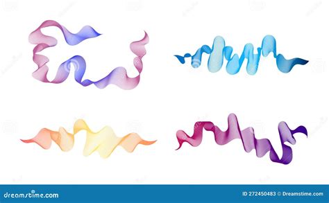 Abstract Backdrop With Wave Gradient Lines Stock Vector Illustration