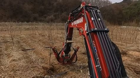 나무굴취 굴취기 스마트미니중기 유실수굴취 센스정공 쉴바우농장 Youtube