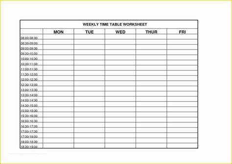 Time Management Excel Template Free Of Time Management Schedule Template Heritagechristiancollege
