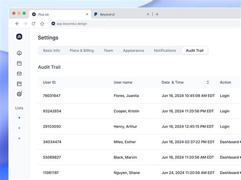 Audit Trail Ui By Beyond Ui On Dribbble