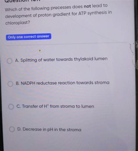 Which Of The Following Processes Does Not Lead To Development Of Proton G
