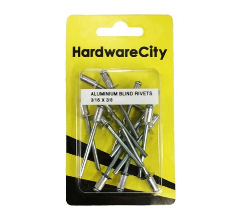 Hardwarecity 3 16 X 3 8 Aluminium Rivets 10pc Pack
