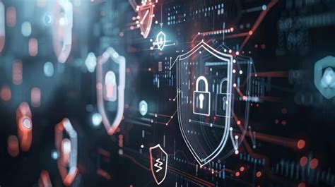 Conceptual Image Of Asset Security With Icons Of Shields Locks And