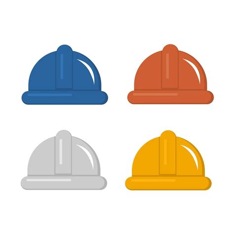 Desenho Vetorial De Capacete De Constru O Vetor Premium