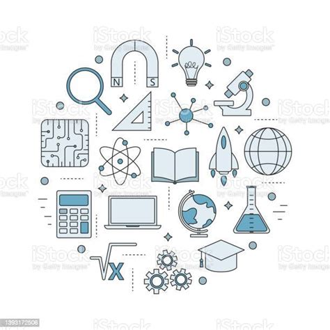 Stem 교육 아이콘 9 Stem 주제에 대한 스톡 벡터 아트 및 기타 이미지 Stem 주제 교습 로고 Istock