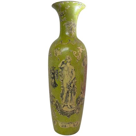 Blazing Auctions Large 34 Roman Inspired Crackle Floor Vase