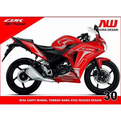Jual Sticker Decal Cbr Cbu Desain 30 Cbr Thailand Fullbody Shopee Indonesia