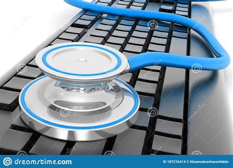 Stethoscope On Keyboard Stock Illustration Illustration Of Information