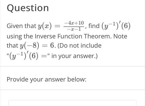 Solved Given That Y X X14x 10 Find Y1 6 Using The Chegg Com