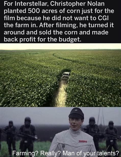 For Interstellar Christopher Nolan Planted 500 Acres Of Corn Just For