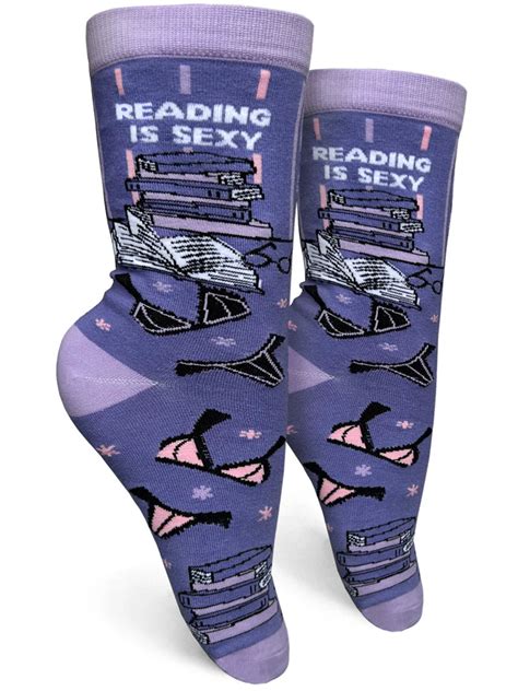 Reading Is Sexy Womens Crew The Sock Monster