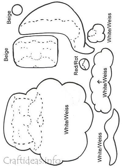 Moldes De Santa Claus De Cuerpo Completo Para Imprimir Pdf Y De Foami