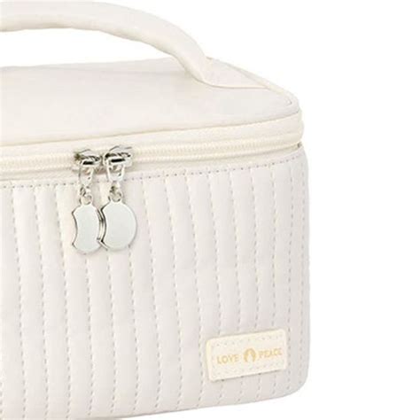 EJ life Sac à maquillage PU forme gâteau étui de rangement cosmétique