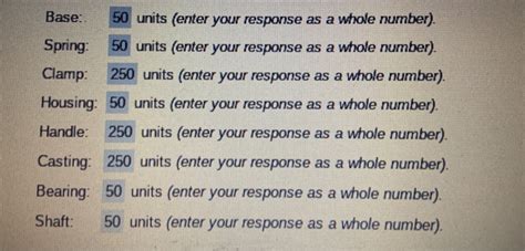 Solved Answer C Compute The Net Quantities Needed If There
