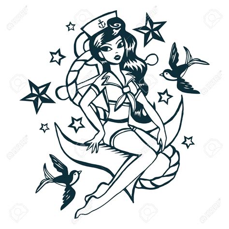 Vintage Pin Up Girl Coloring Pages Coloring Pages