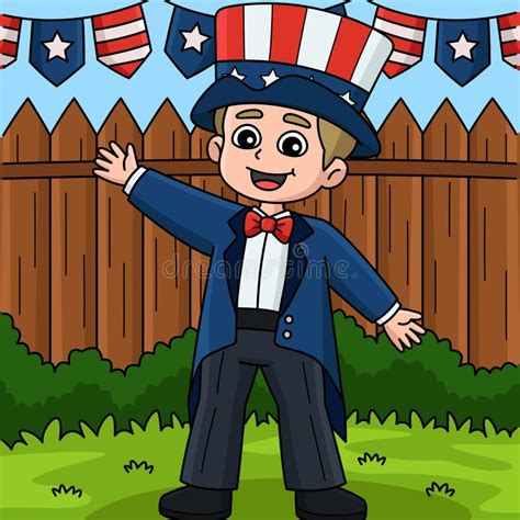 Oom Sam Cartoon Tekening