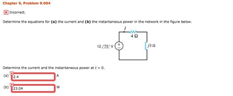 Solved Determine The Equations For A The Current And B Chegg Com
