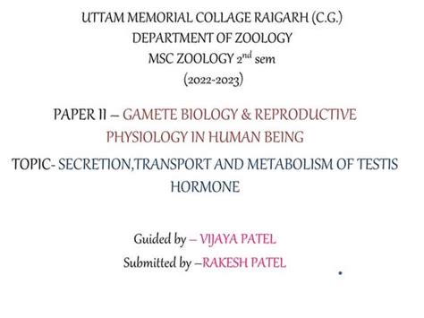 Testosterone And Other Male Sex Hormones Ppt