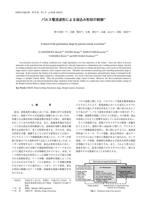 Pdf Control Of The Penetration Shape By Pulsed Current Waveform