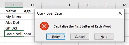 Data Validation Validate The Text Case In Excel BrainBell