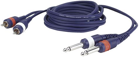 DAP FL Verloopkabel X Mono Jack X RCA Mtr Blauw New Line
