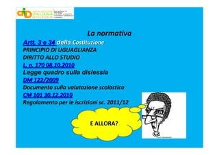 TOSCANA L Alunno Con DSA Mattioli PPT
