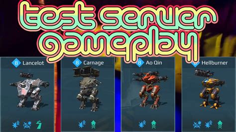 War Robots Test Server Gameplay Youtube
